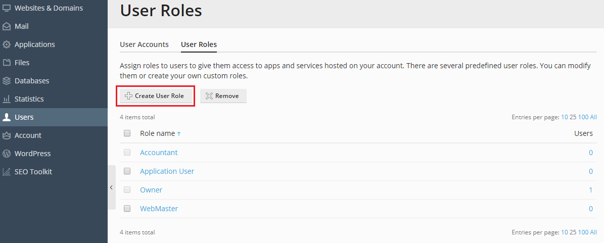 Managing Additional User Accounts Plesk Obsidian Documentation