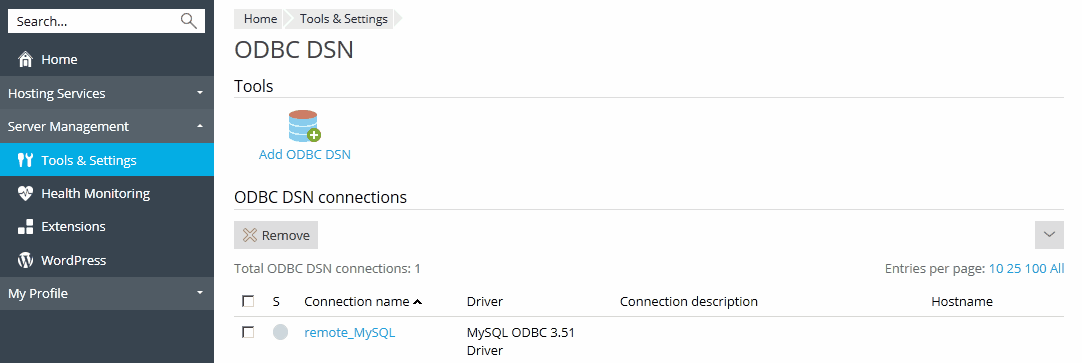 Connecting To External Databases Windows Plesk Onyx Documentation 