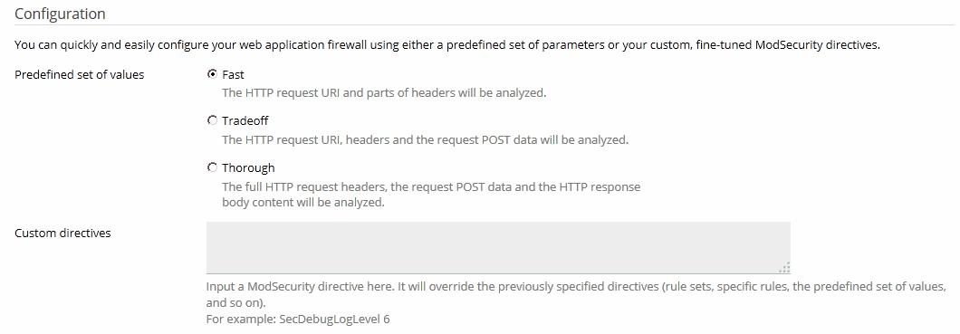 Web Application Firewall Modsecurity Plesk Onyx Documentation
