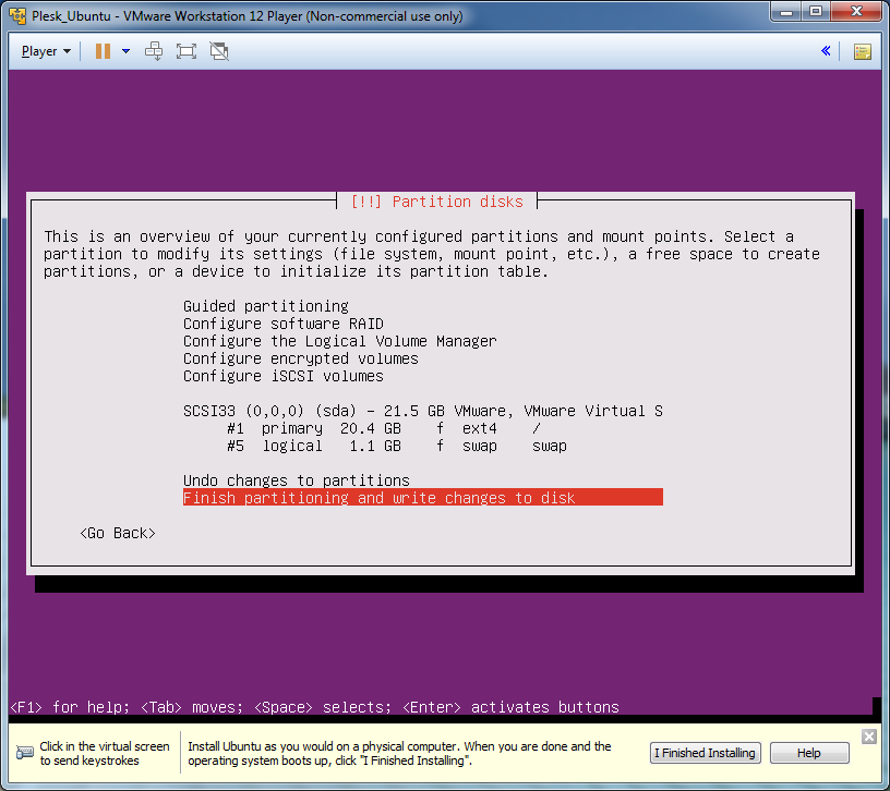 Installing Plesk On Vmware Workstation Player Plesk Onyx Documentation