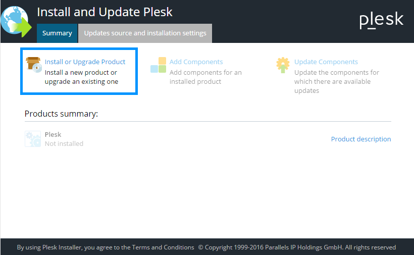 Installing Plesk For Linux Using Installer Gui Plesk Onyx Documentation