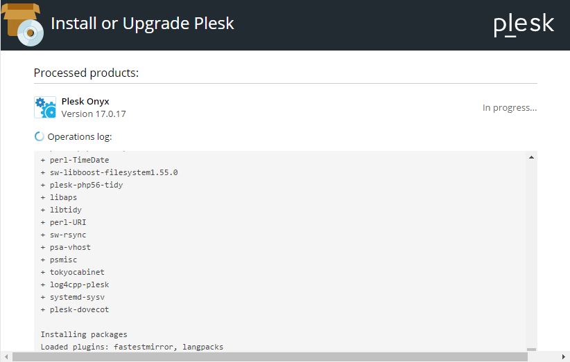 Installing Plesk For Linux Using Installer Gui Plesk Onyx Documentation