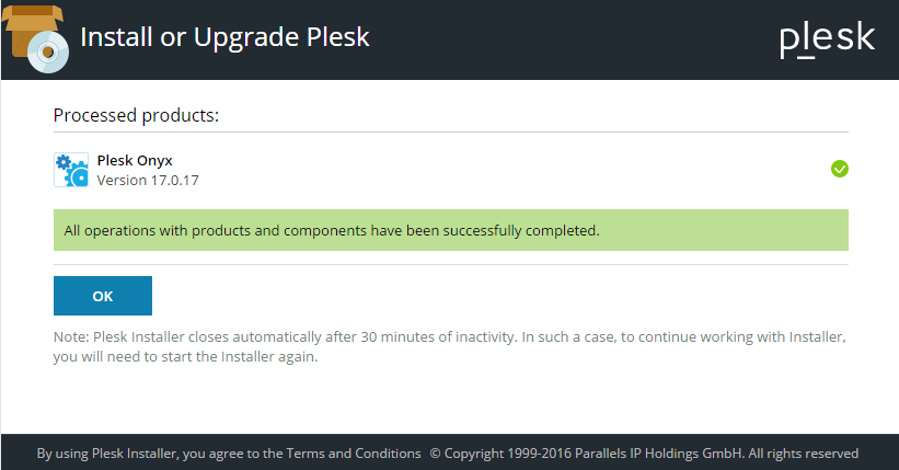 Installing Plesk For Linux Using Installer Gui Plesk Onyx Documentation